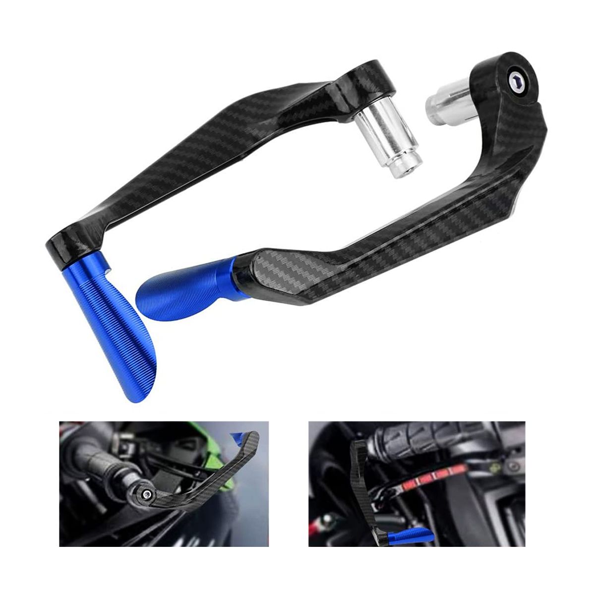 VikingoBiker - LEVEL GUARD FIBRA DE CARBON NEGRO, AZUL