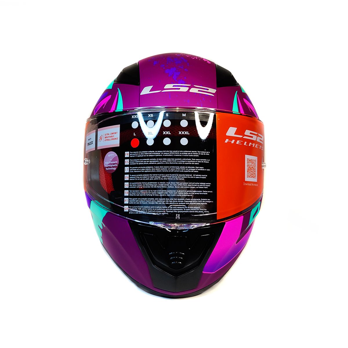 VikingoBiker - CASCO LS2 FF353 RAPID TAGLINE NEON PURPURA - FUCSIA MATE